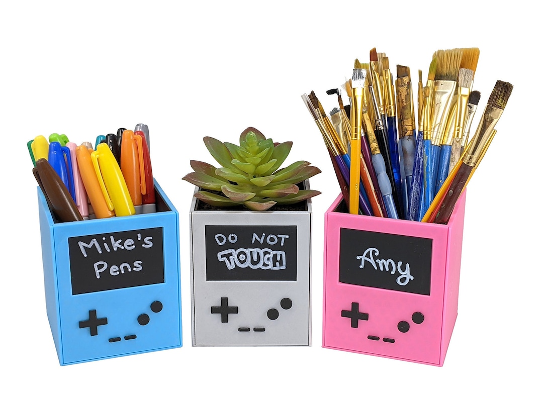 Retro Video Game Pencil Holder / Planter 8-bit Handheld - Etsy