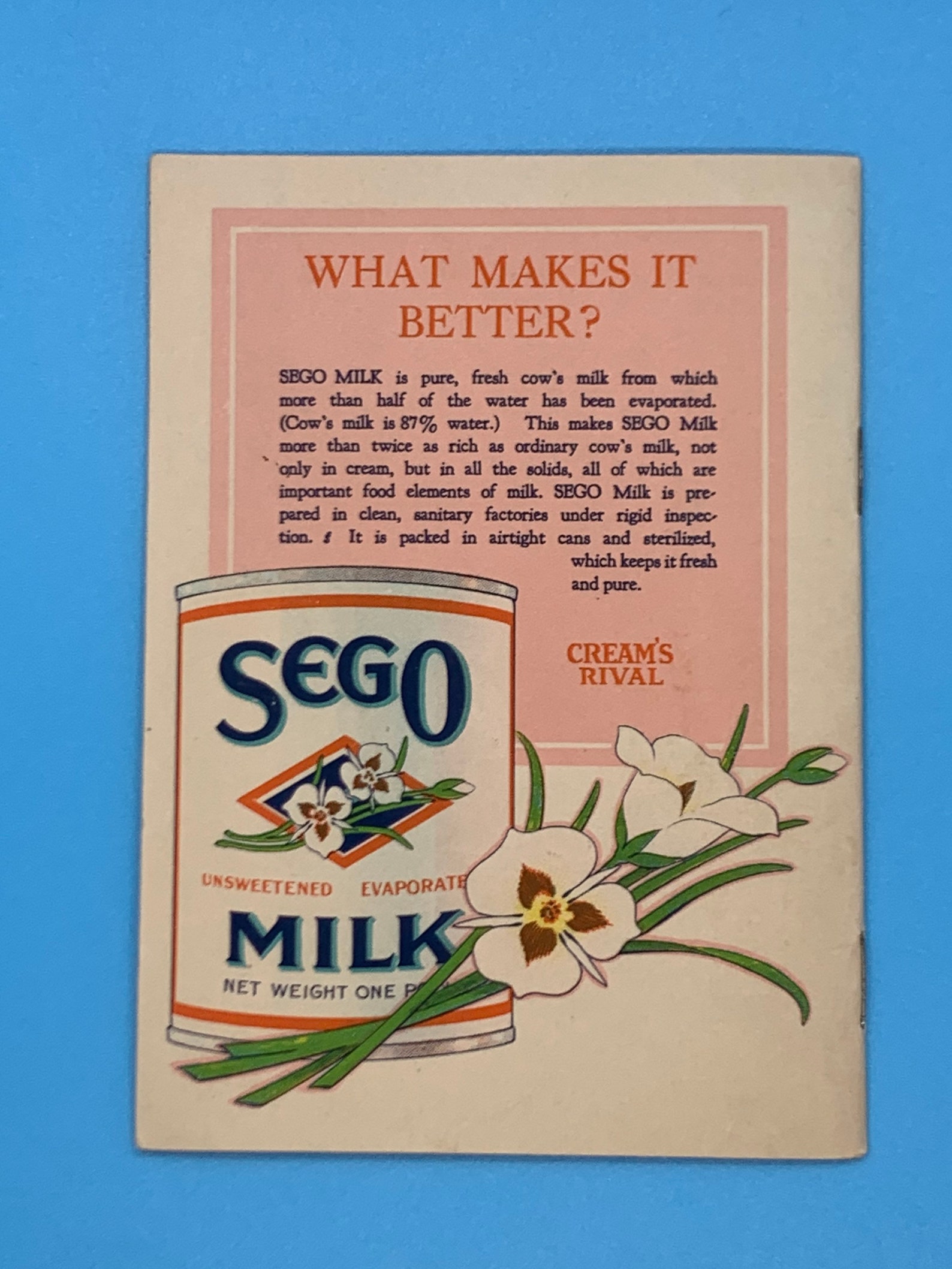 Vintage Recipe Booklet Sego Evaporated Milk Tested Recipes | Etsy