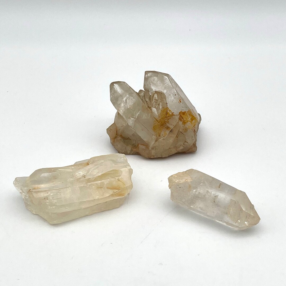 Crystal Stones, Quartz, Rock Formations, Healing Powers, Set of Three ...