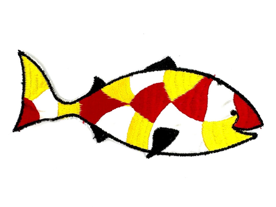 Fish Applique, Vintage Talon Patch, Satin Fish, 1970s Clothing ...