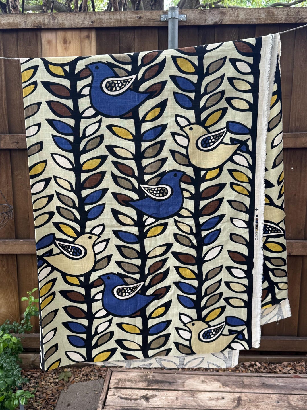 Kas Richloom Modernist Bluebird, Upholstery Drapery Fabric, Screen ...