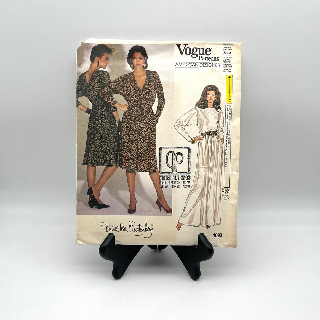 Diane Von Furstenberg Wrap Dress Pattern 1093, Vintage Vogue Pattern ...