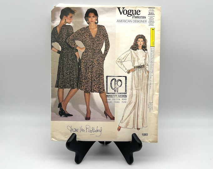 Diane Von Furstenberg Wrap Dress Pattern #1093, Vintage Vogue Pattern ...