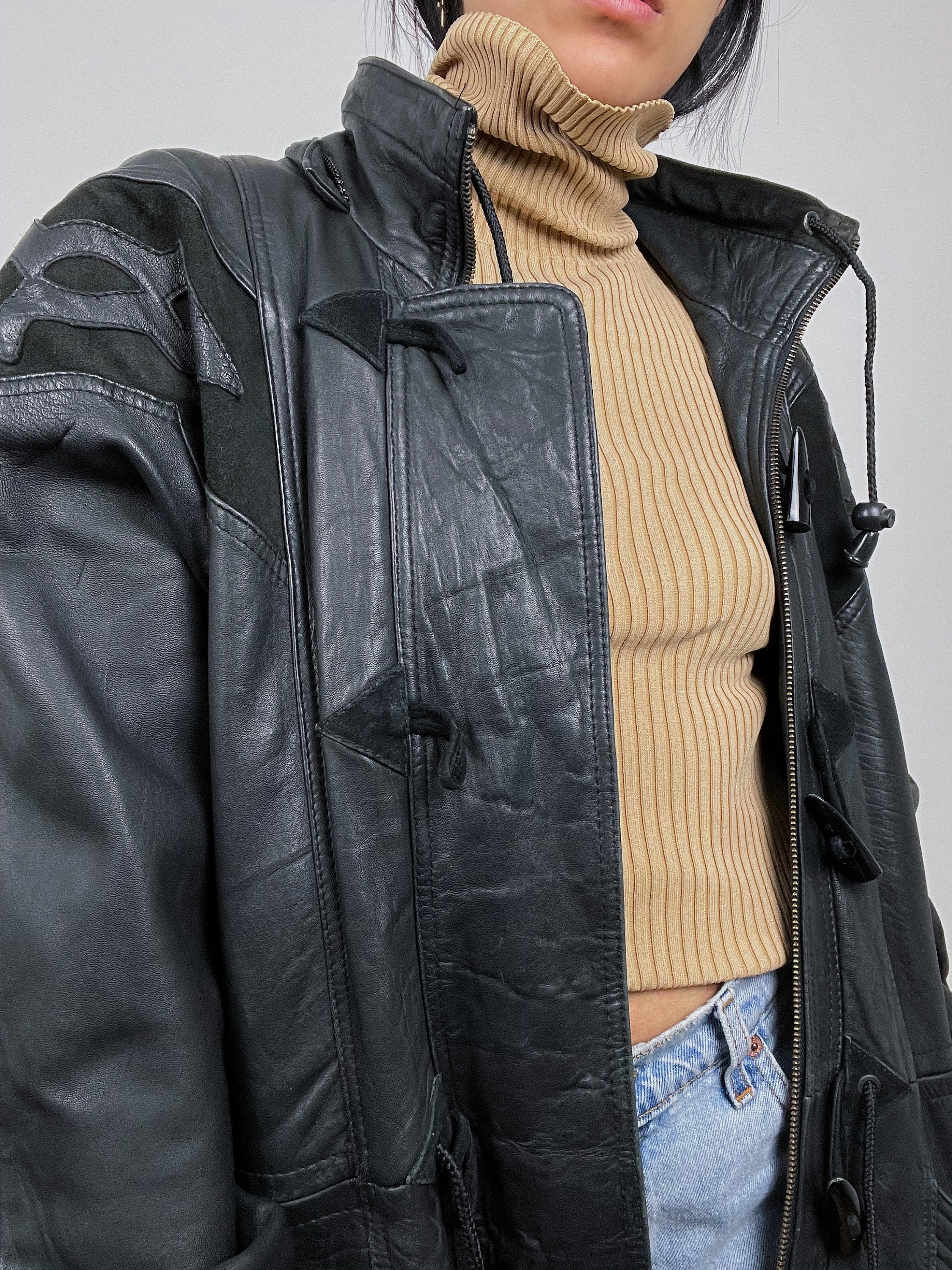 Gorgeous Vintage Western Leather Parka With Adjustable Straps - Etsy