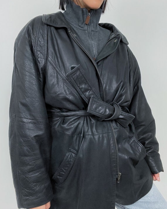 1990’s Leather Jacket Perfect Condition Size Large - Gem