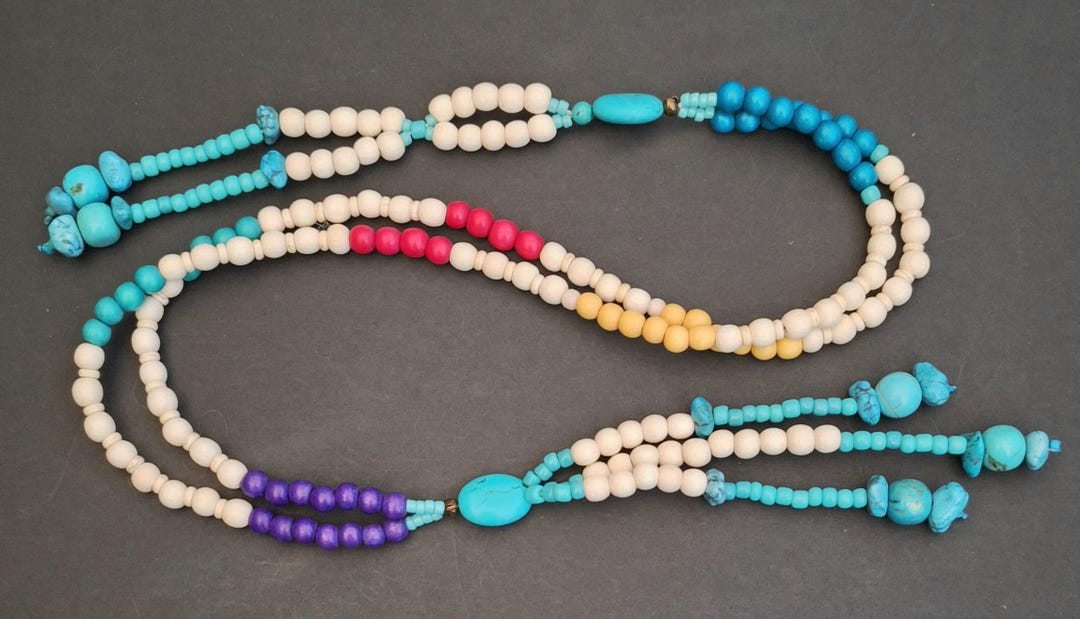 Multi-hued Wood, Ethnic, Tribal, Stone, Juzu Prayer Beads, Nichiren SGI ...