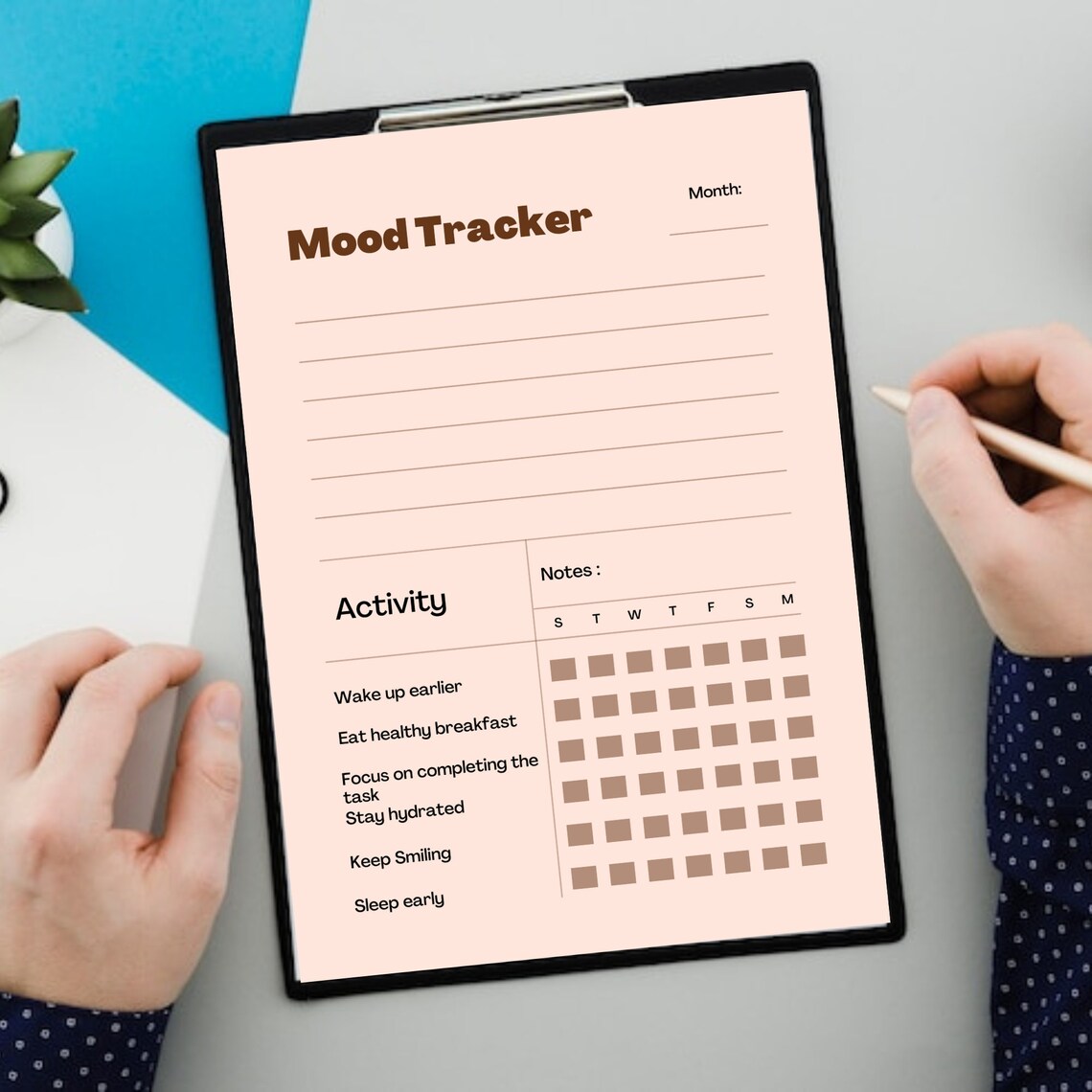 Mood Planner, Mood Tracker, Mood Checker, Happy Planner, Daily Wellness ...