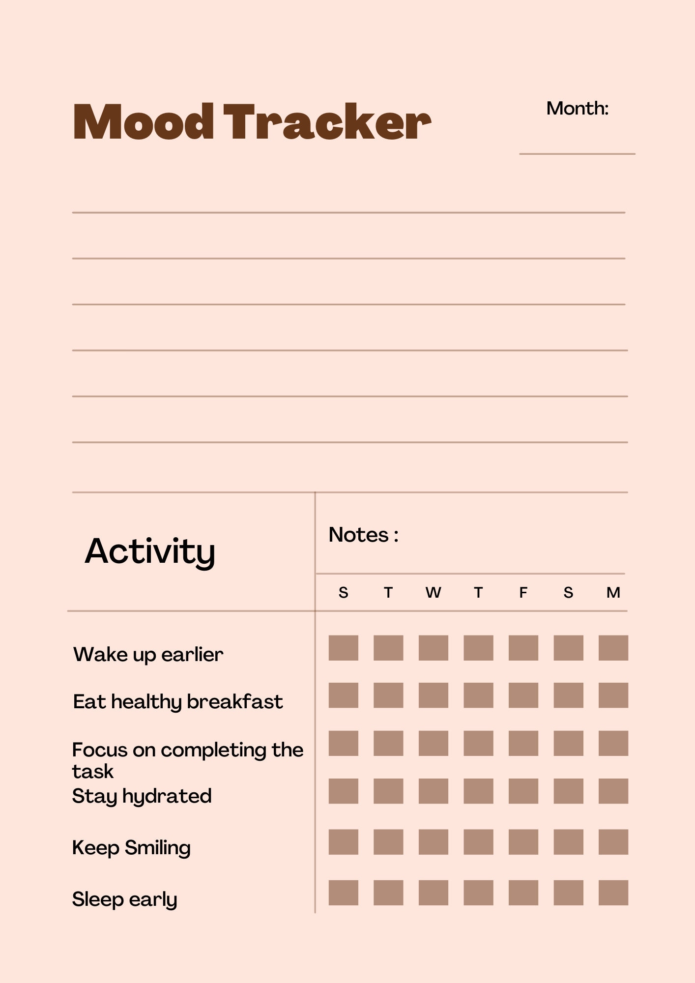 Mood Planner, Mood Tracker, Mood Checker, Happy Planner, Daily Wellness ...