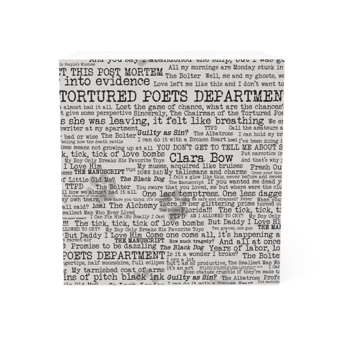 TTPD Note Cube - Etsy