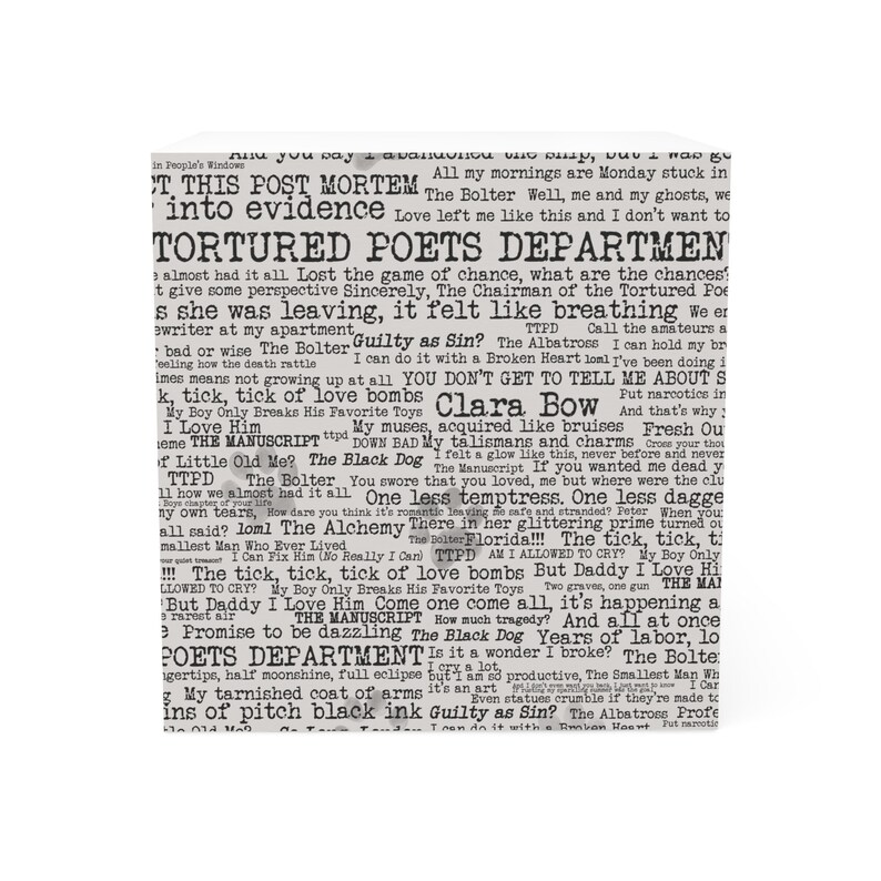 TTPD Note Cube - Etsy