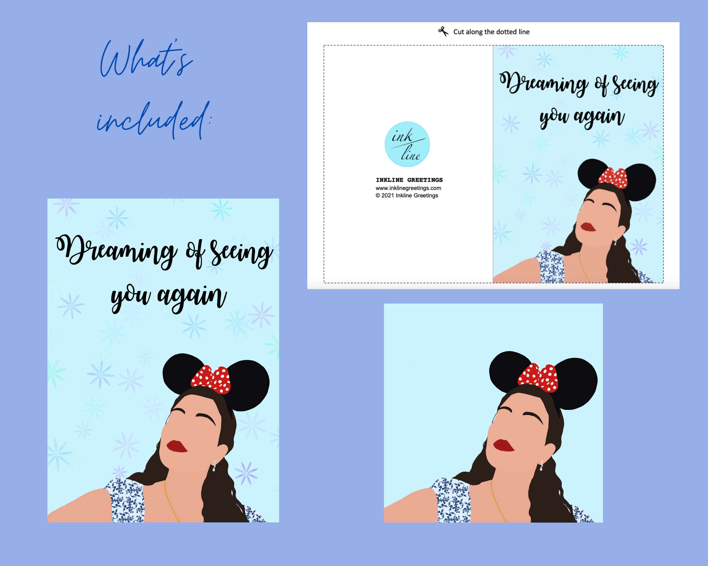 Custom Digital Portrait Card, Printable Customized Digital Art Greeting ...