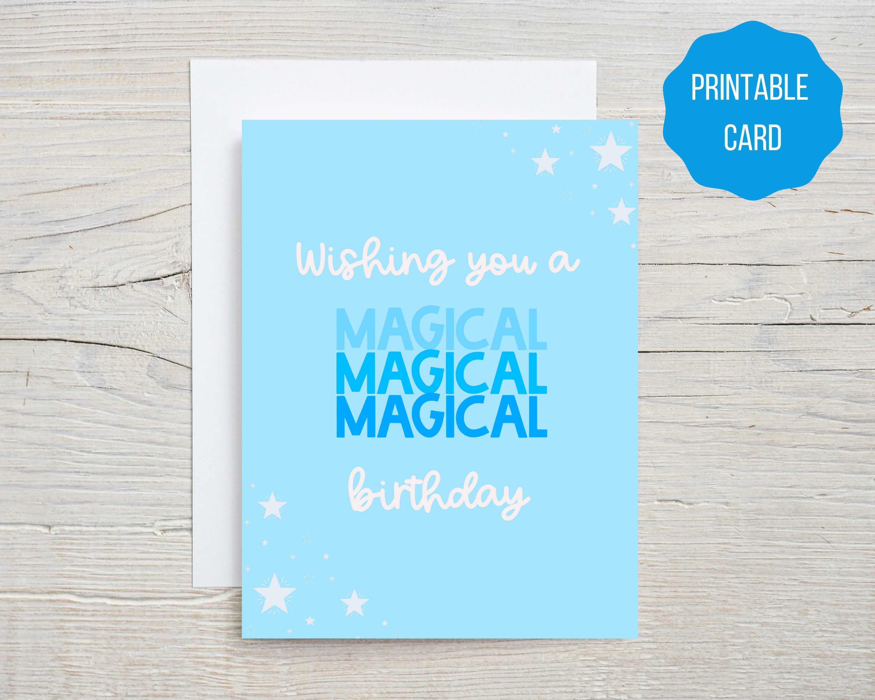 Wishing You a Magical Birthday Printable Card, Digital Birthday Card ...