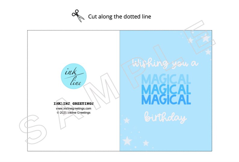 Wishing You a Magical Birthday Printable Card Digital - Etsy