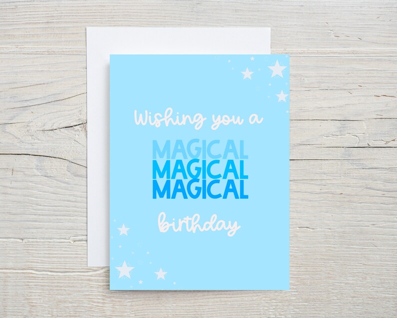 Wishing You a Magical Birthday Printable Card, Digital Birthday Card ...