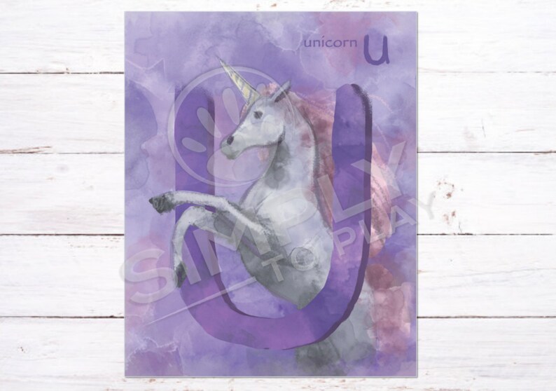 Montessori Alphabet Cards Watercolor Flashcards ABC - Etsy