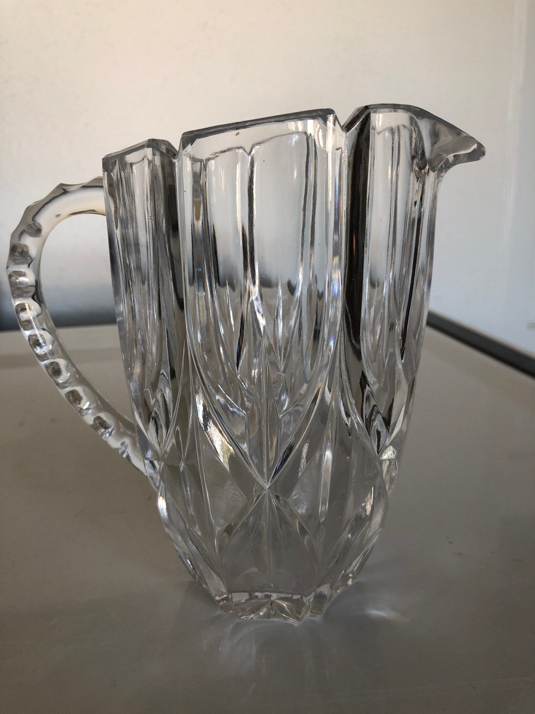 Antique Crystal Pitcher - Etsy