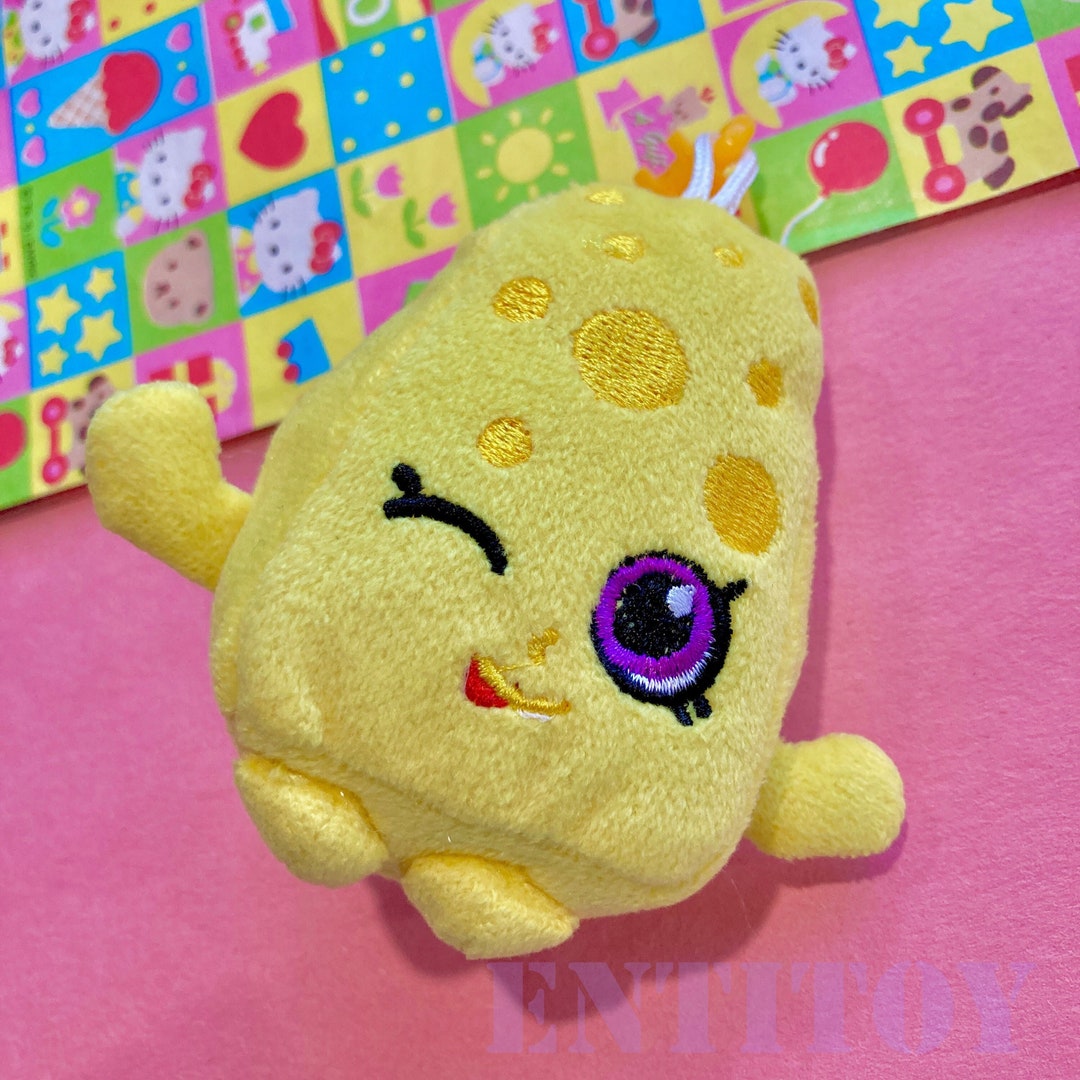 CHEE ZEE CHEESE Charm // Cute Shopkins Plush Keychain Mystery Blind Bag ...