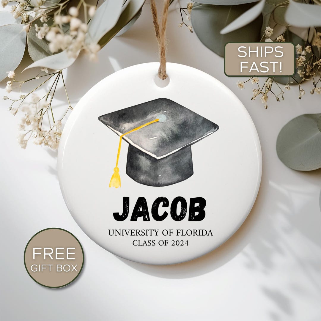 Personalized Graduation Ornament, Custom Graduation Gift for College ...