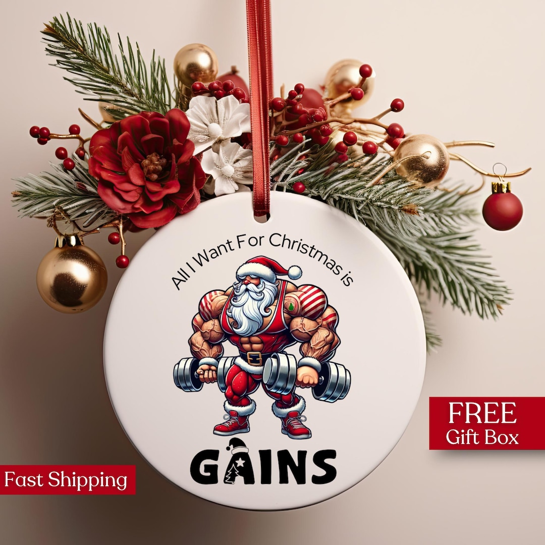 Weightlifting Christmas Ornament, Gift for Fitness Lover, Fitness ...