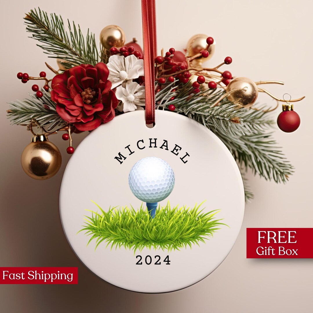 Personalized Golf Christmas Ornament: Golfer Gift - Etsy