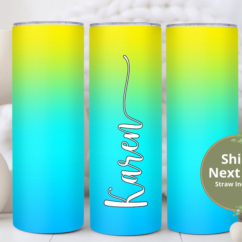 Ombre Glass Bottle - Etsy