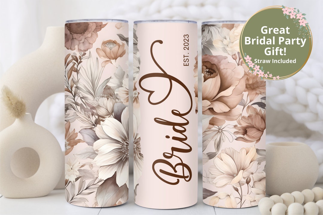 Personalized Bride Tumbler With Wedding Year Bridal Shower Gift for ...