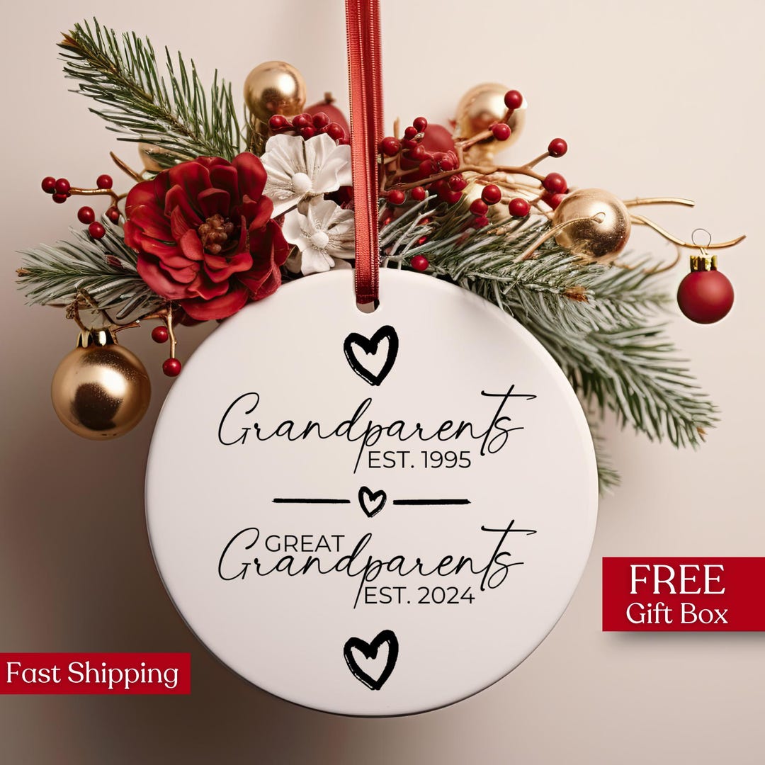 Personalized Great Grandparent Gift for Christmas, Promoted to Great ...