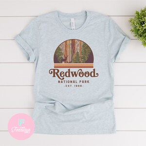 National Park Shirt, Redwoods Shirt, Camper Gift, Retro Shirt, Camp ...