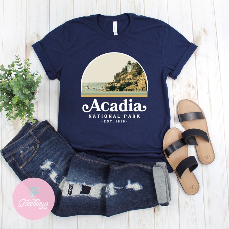 Acadia National Park Shirt Maine Shirt Retro Shirt Camp | Etsy