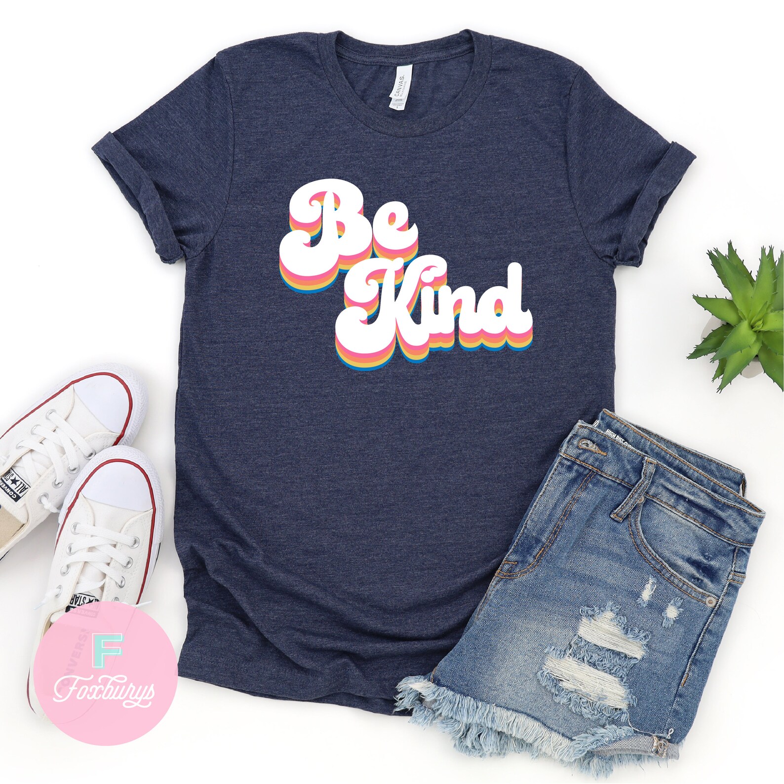 Be Kind Retro Font UNISEX Shirt, Rainbow Shirt, Retro Shirt, Kindness ...