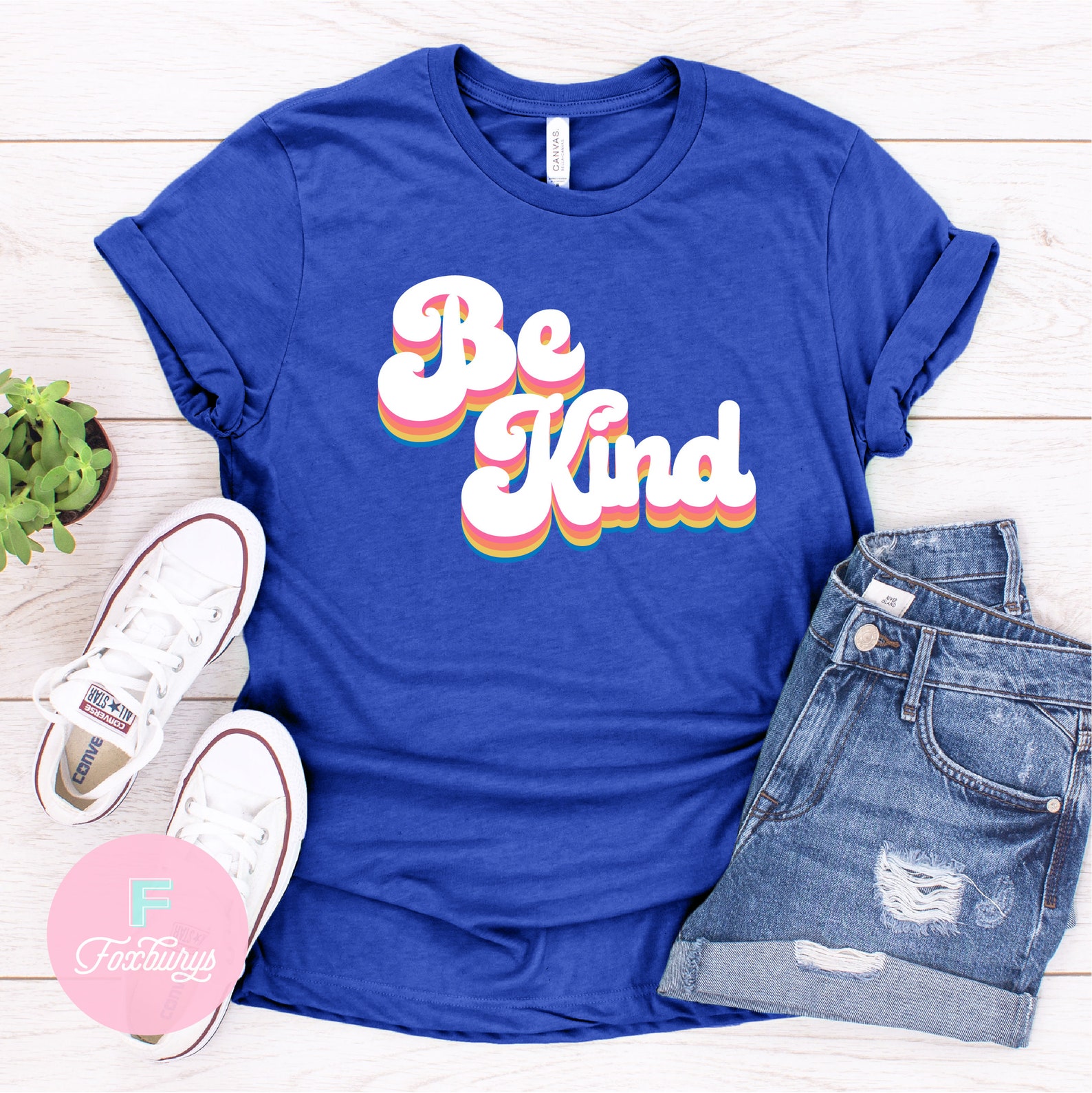 Be Kind Retro Font UNISEX Shirt, Rainbow Shirt, Retro Shirt, Kindness ...