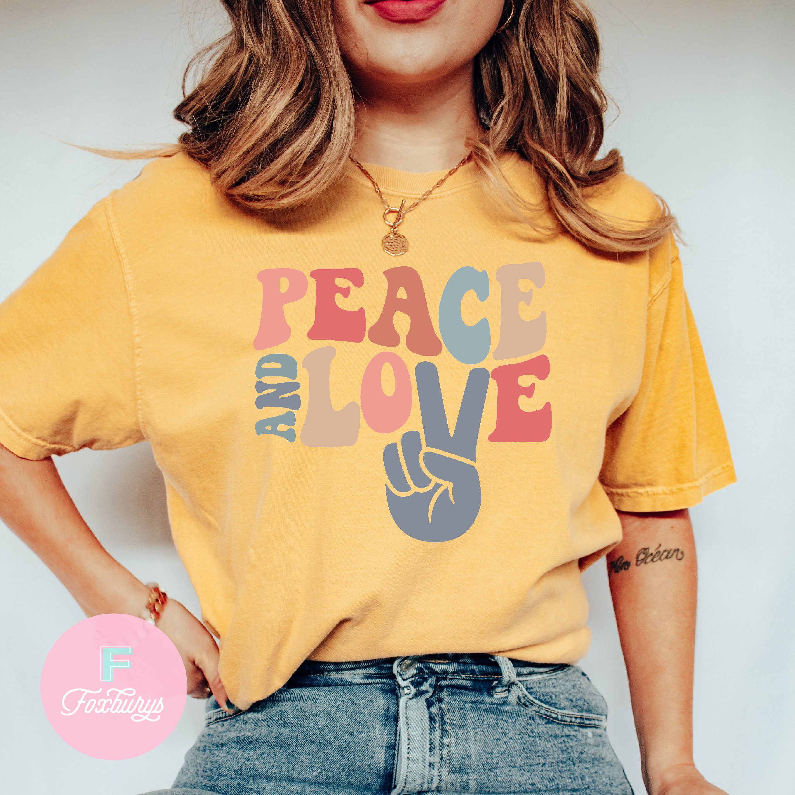 Peace and Love Retro Shirt COMFORT COLORS Retro Shirt Beach | Etsy
