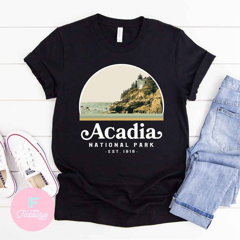 Acadia National Park Shirt Maine Shirt Retro Shirt Camp | Etsy