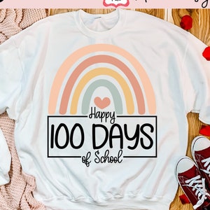 100 Days of School SVG, 100 Days of School Rainbow SVG, 100 Days of ...