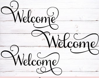 Welcome Script Svg | Etsy