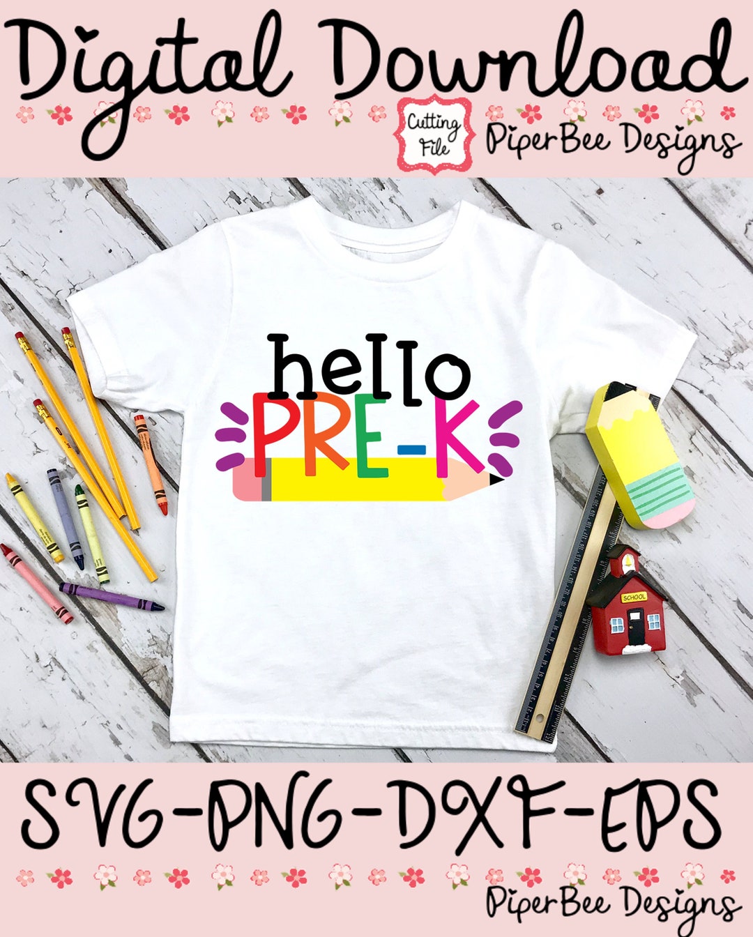Hello Pre-k SVG, Pre-k SVG, Back to School Svg, Pre-k Svg, Teacher Svg ...