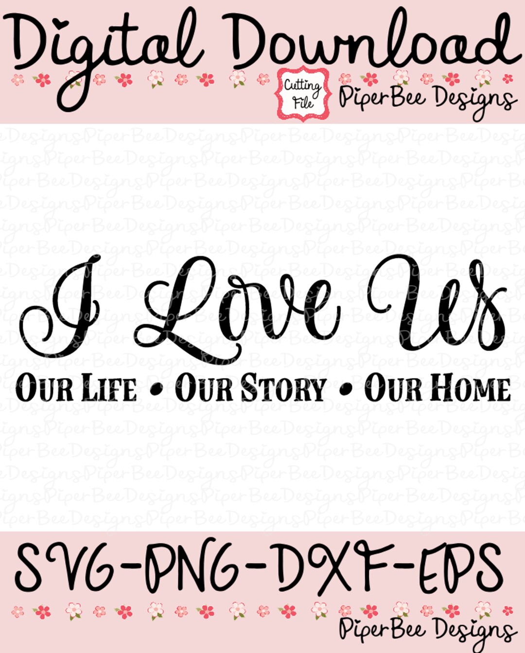 I Love Us SVG, Family SVG, I Love Us Cut File, Home SVG, Our Life Our ...