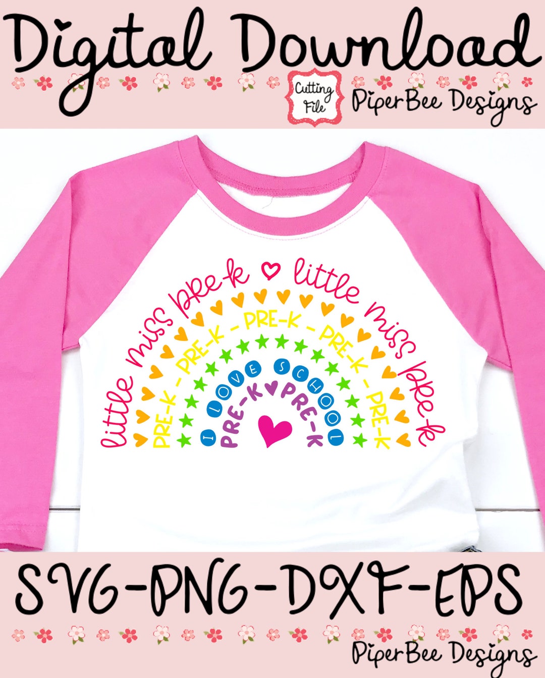 Pre-k SVG, Rainbow Pre-k SVG, Back to School Svg, Little Miss Pre-k Svg ...