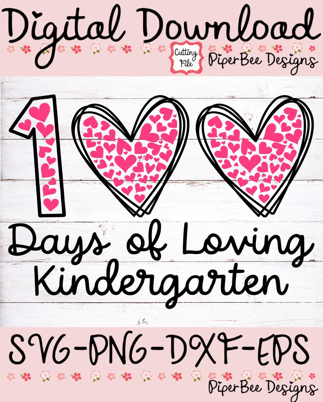 Buy 100 Days of School SVG, 100 Days of Loving Kindergarten SVG, 100 ...