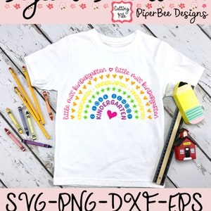 Kindergarten SVG, Rainbow Kindergarten SVG, Back to School Svg, Little ...