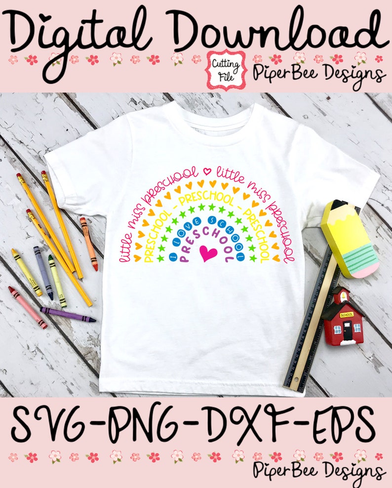 Preschool SVG Rainbow Preschool SVG Back to School Svg | Etsy