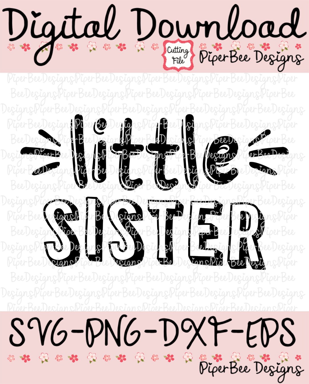 Little Sister SVG, Little Sister Cut File, Little Sister Design, Baby ...