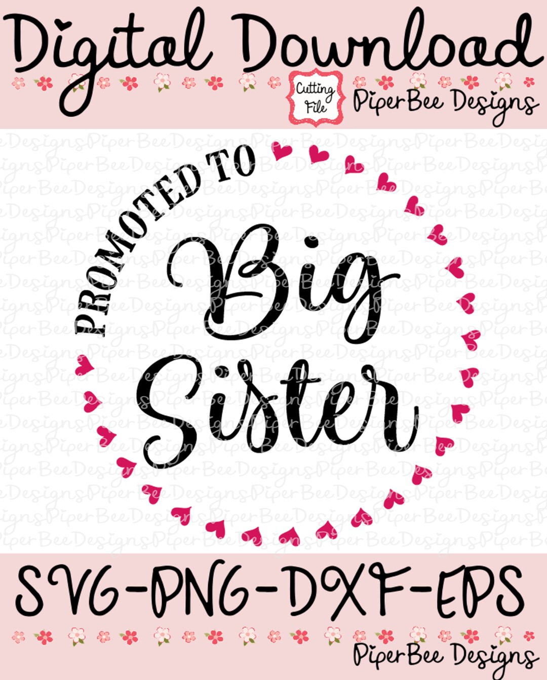 Promoted to Big Sister SVG, Big Sister SVG, Big Sister Cut File, Big ...