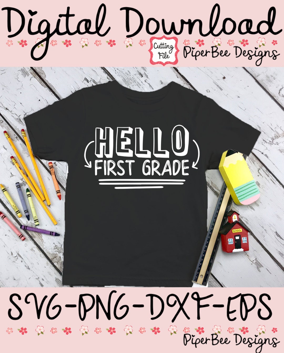 Hello First Grade SVG, 1st Grade SVG, Back to School Svg, 1st Grade Svg ...