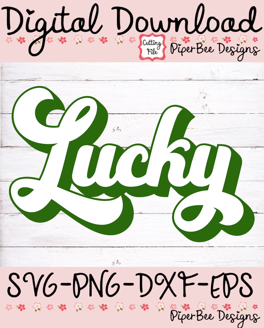 Lucky SVG, Retro Lucky SVG, St. Patricks Day SVG, St. Patrick's Day Png ...