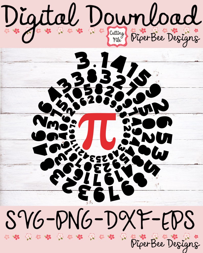 Pi SVG Pi Day SVG 3.14159 SVG for Shirts 100 Digits of Pi - Etsy
