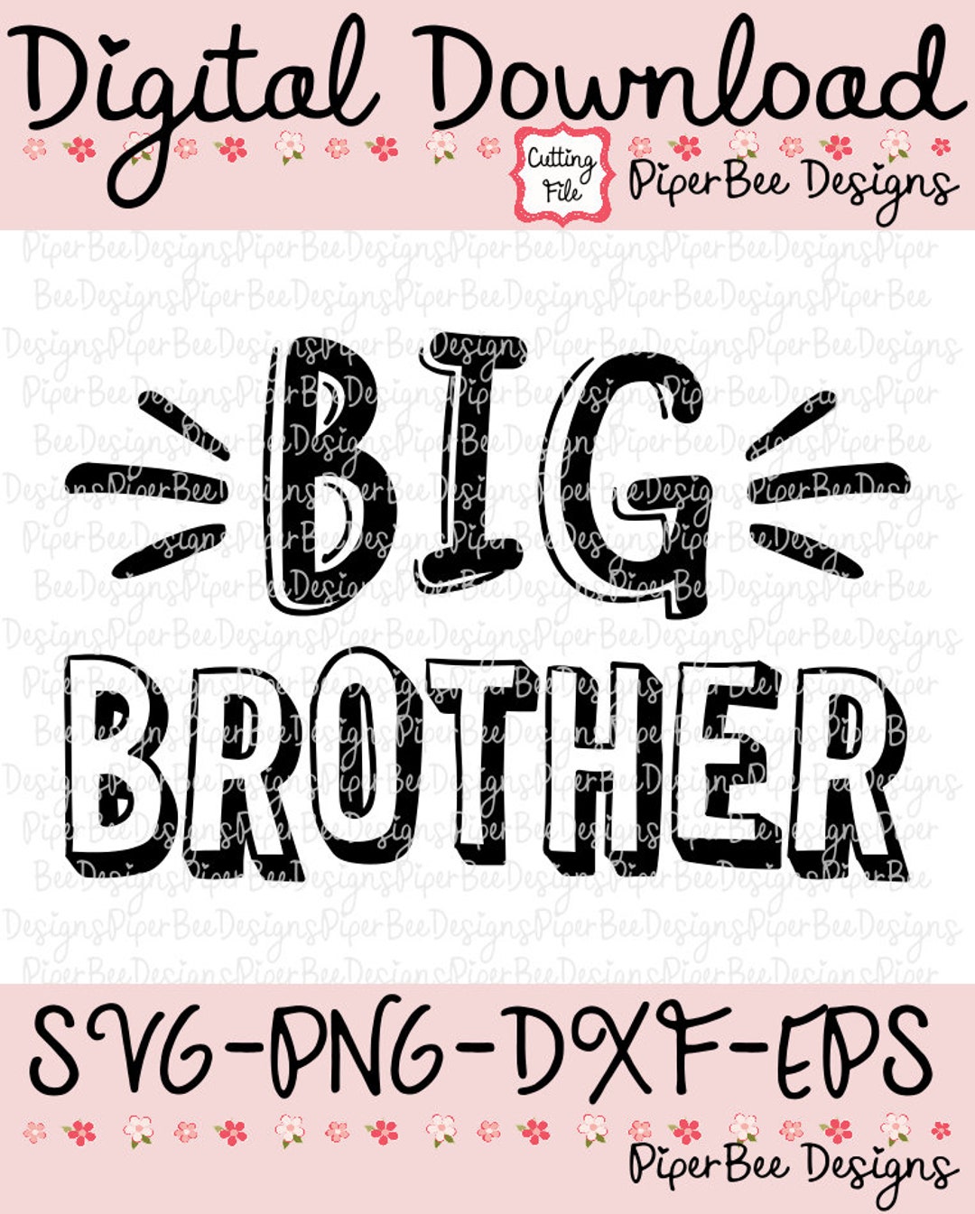Big Brother SVG, Big Brother Cut File, Big Brother Design, SVG Cutting ...