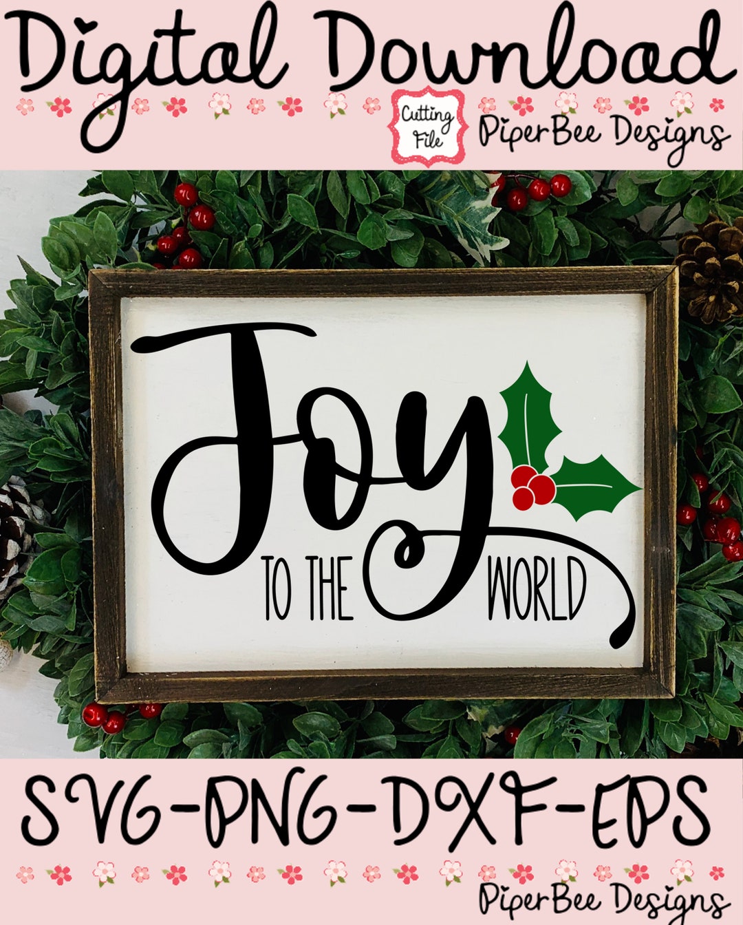 Joy to the World SVG, Christmas SVG, Holiday Svg, SVG Cut File - Etsy