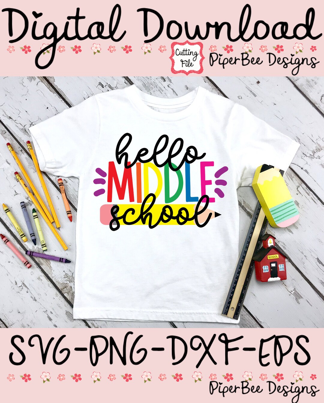 Hello Middle School SVG, Middle Schoolsvg, Back to School Svg, Middle ...
