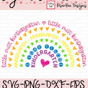 Kindergarten SVG, Rainbow Kindergarten SVG, Back to School Svg, Little ...